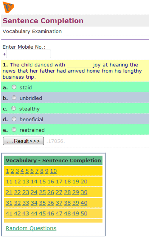 Sentence Completion - App on Amazon Appstore