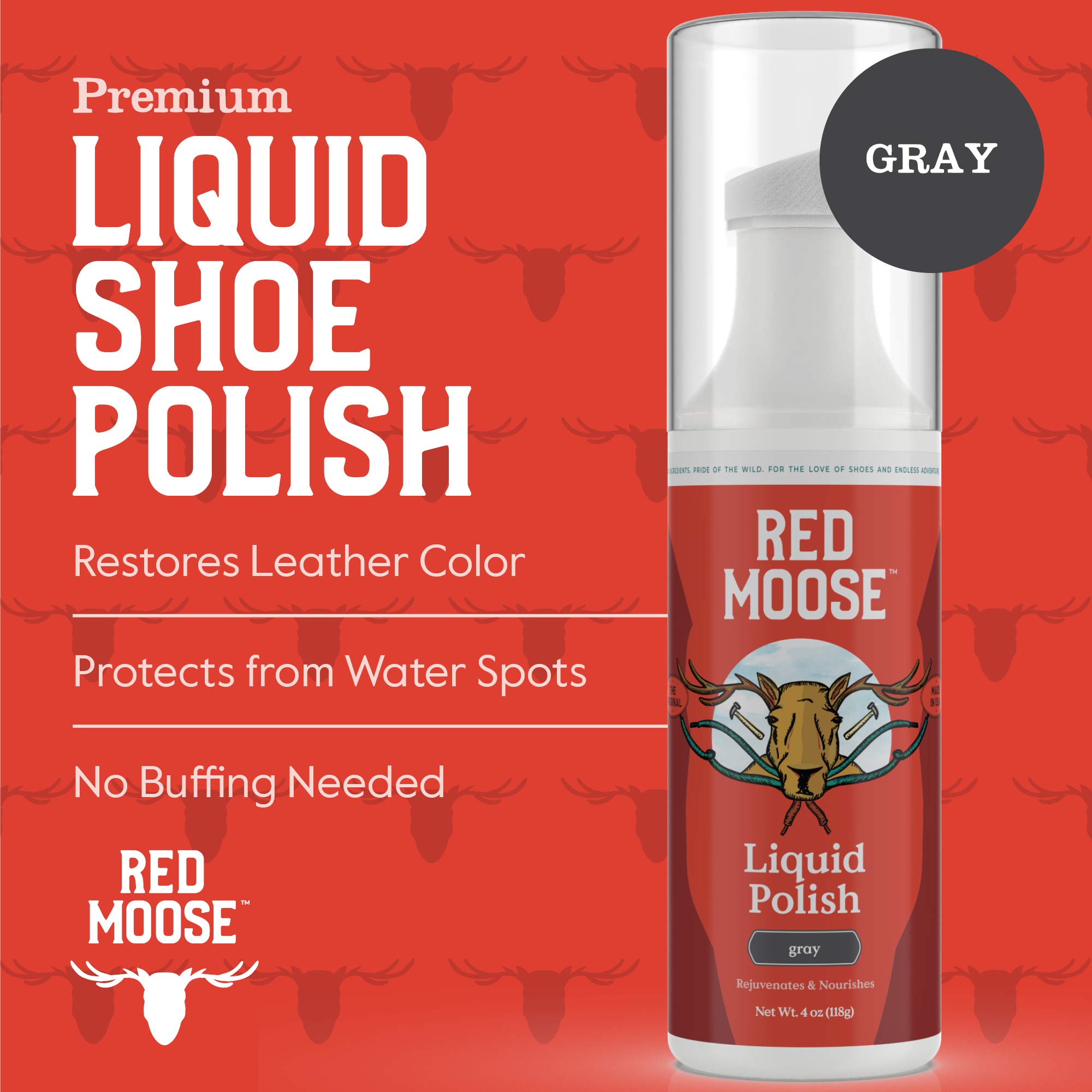 Snapklik.com : RED MOOSE Liquid Shoe Polish - 4 Oz Sponge Top For ...