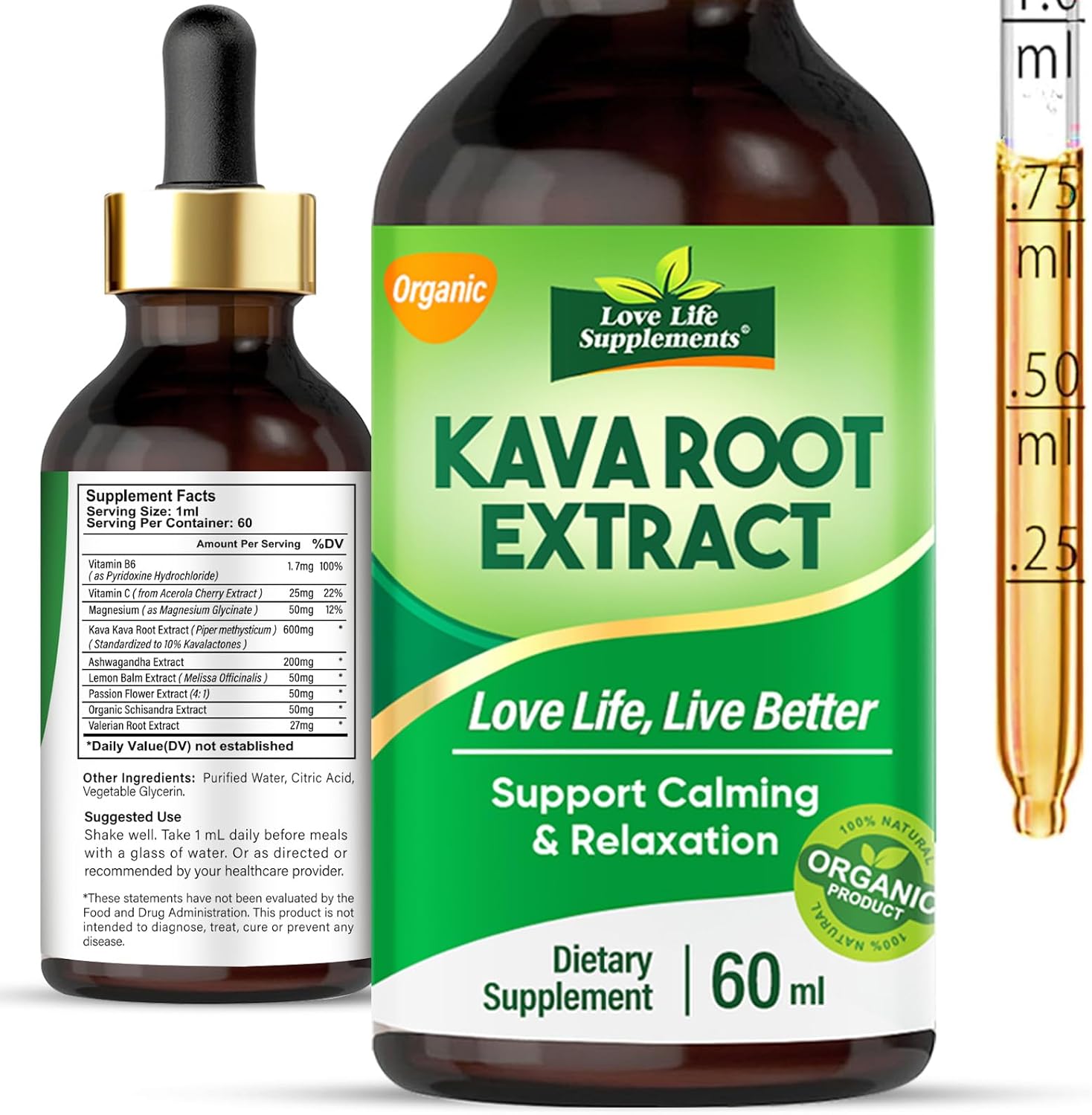 Amazon.com: Kava Kava Root Extract Supplement, High Concentration Kava Extract Drops for Sleep ...