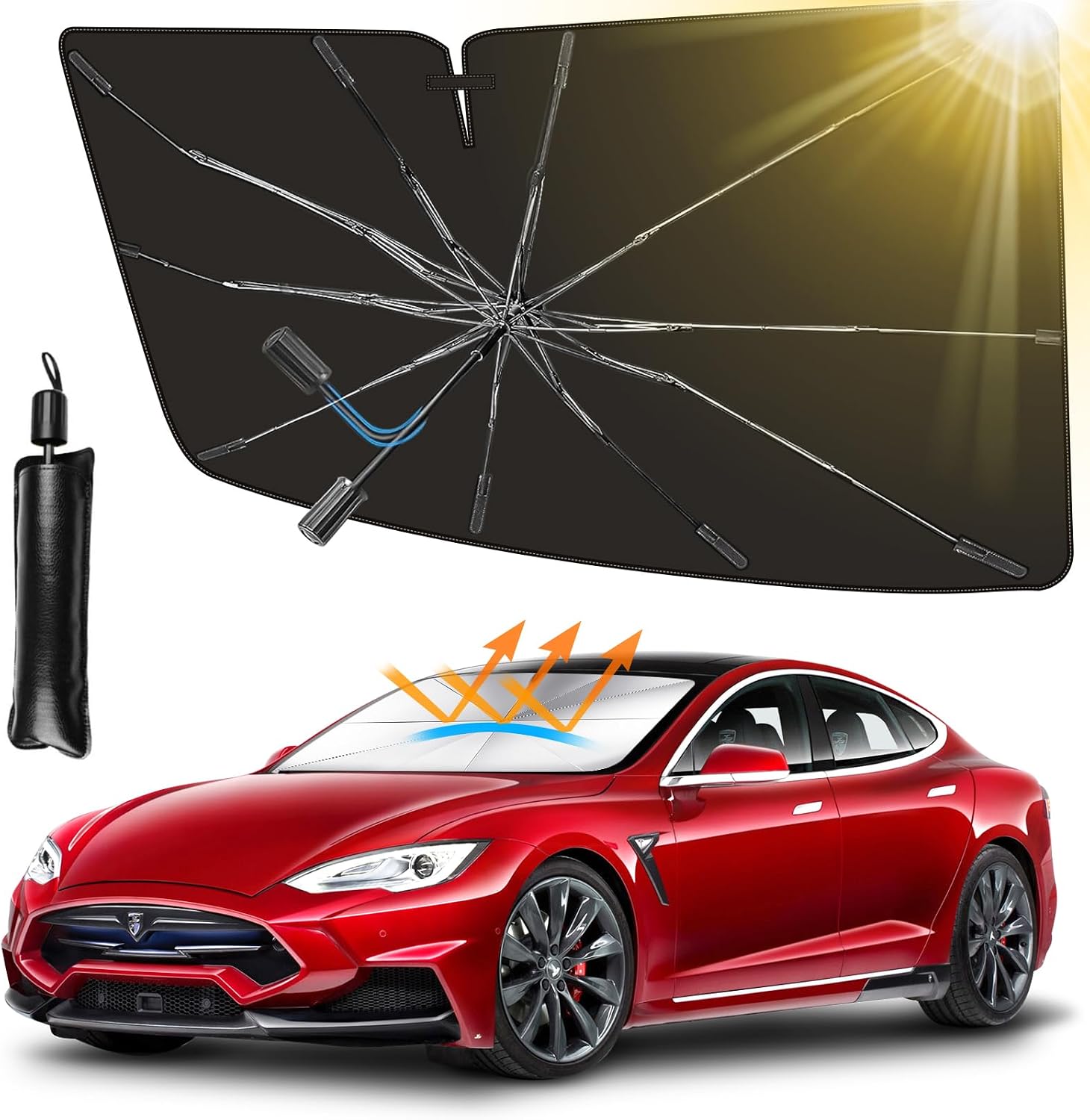 Amazon.com: D-Lumina Windshield Sun Shade Umbrella with 360°Rotation ...