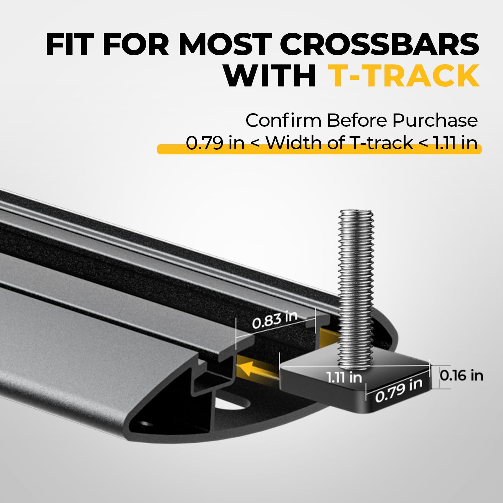 Snapklik.com : BougeRV Lockable T Slot Ski & Snowboard Racks For Car ...