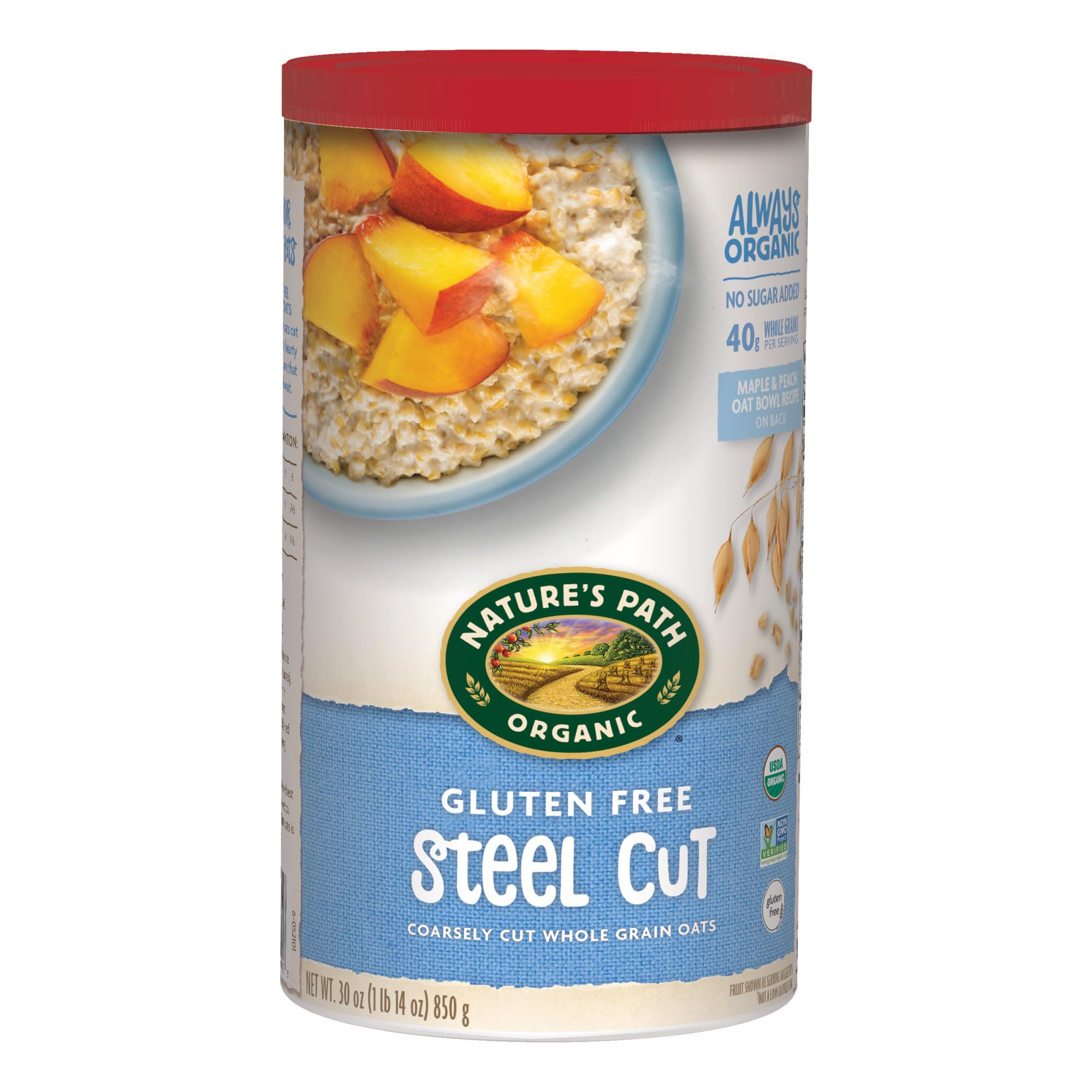 Amazon.com: Nature's Path Organic Steel Cut Oats Oatmeal, 30 oz (Pack ...
