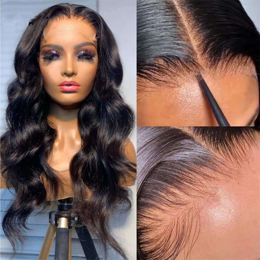 PRETTYLUXHAIR Hairline Melt Body Wave Swiss Lace FAKE SCALP