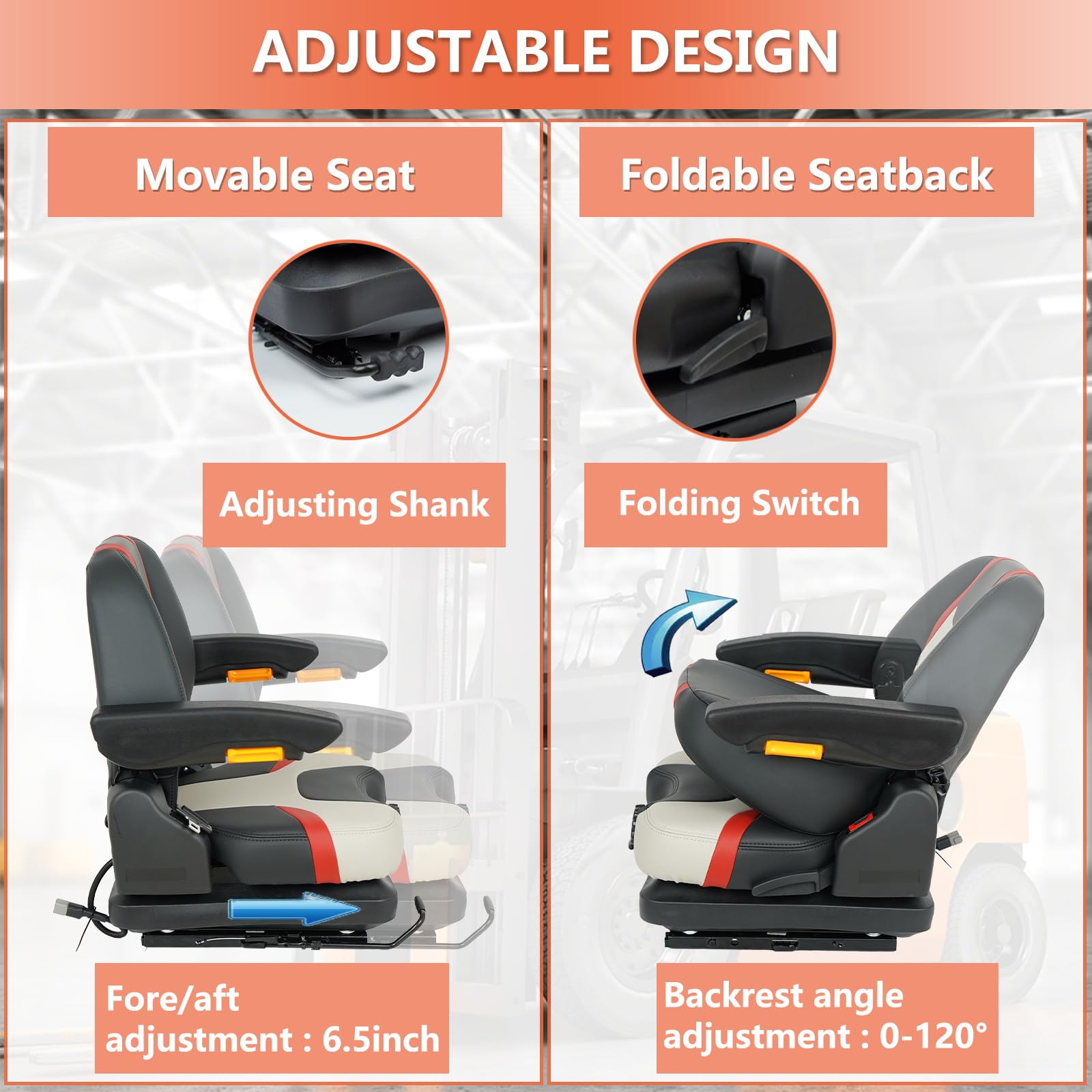 Snapklik.com : Tractor Suspension Seat, Highback Low Suspension Mower ...