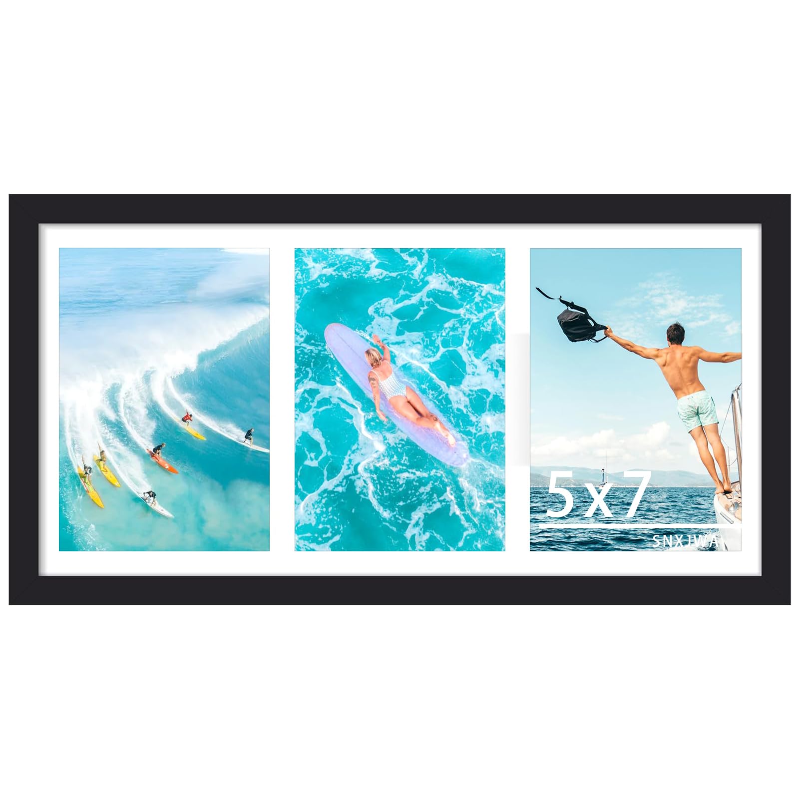 Amazon.com - SNXJWA 8x16 Picture Frame with Three 5x7 Opening Mat ...