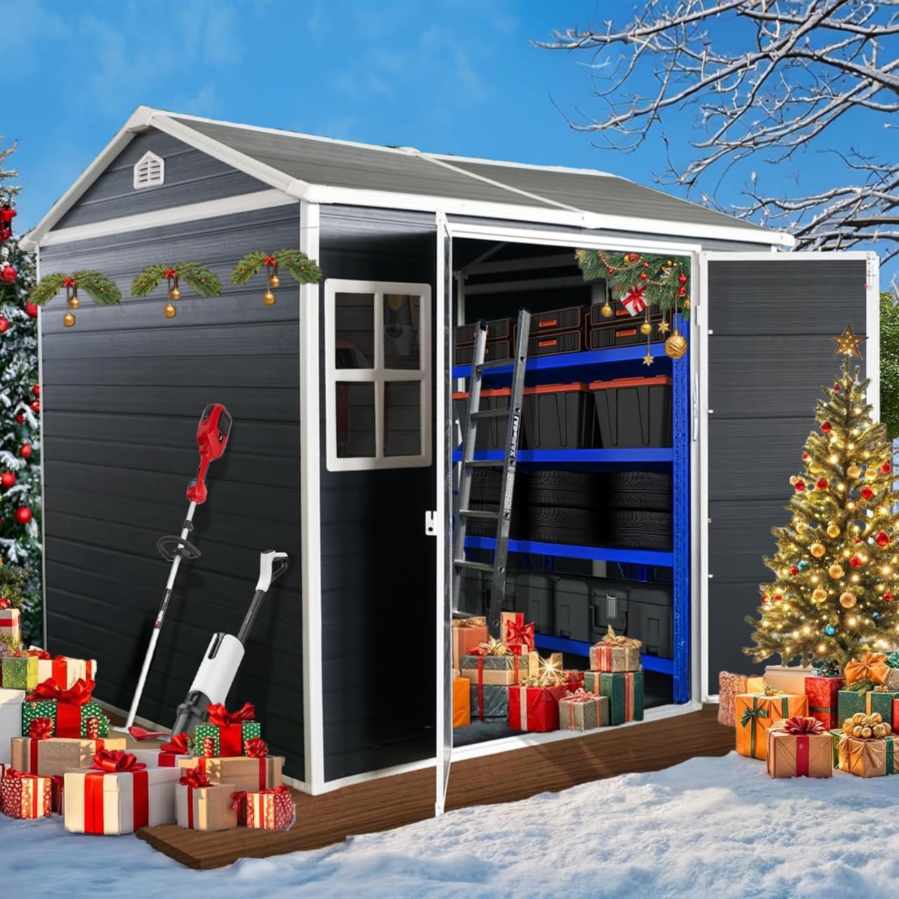 Cheapest Resin Storage Sheds BTMWAY 6 Ft. W X 8 Ft. D All Weather