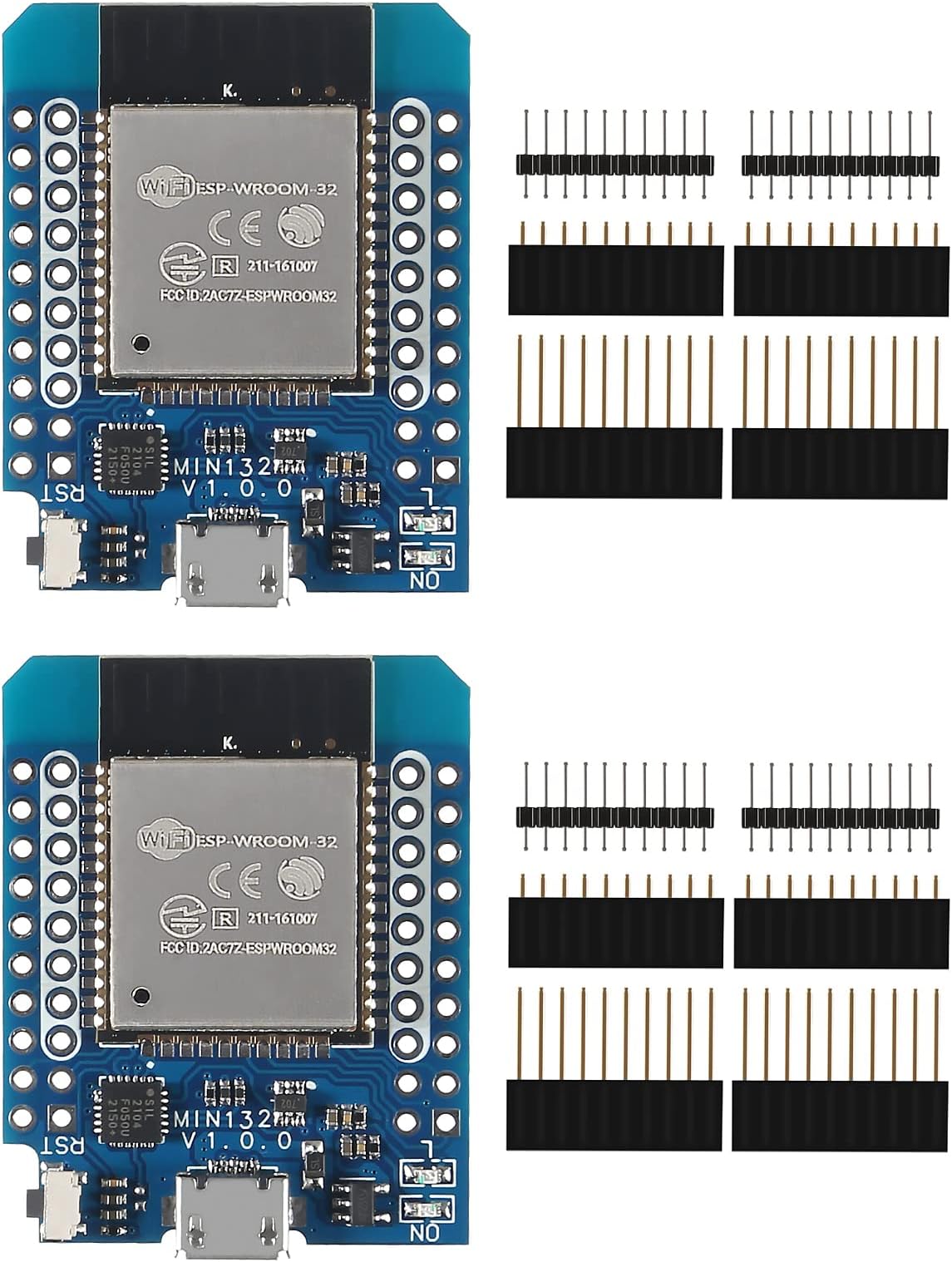Amazon.com: DWEII 2PCS D1 Mini NodeMCU ESP32 ESP-WROOM-32 WLAN WiFi ...
