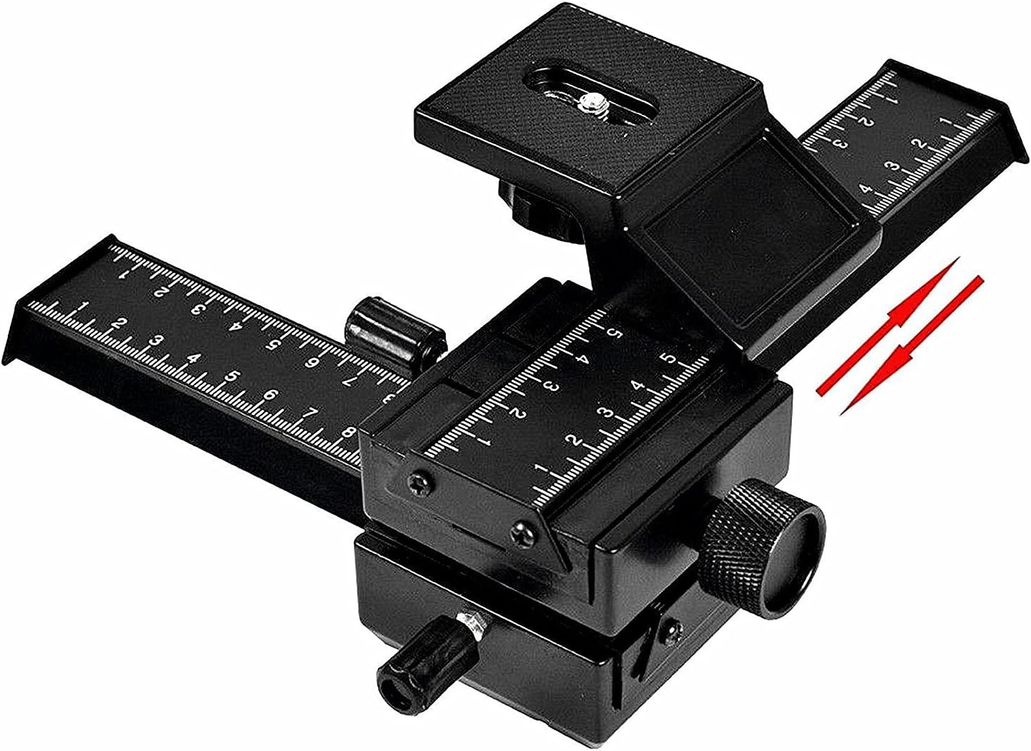 Amazon.com : Aluminum 4-Way Macro Focusing Rail Slider with Quick ...