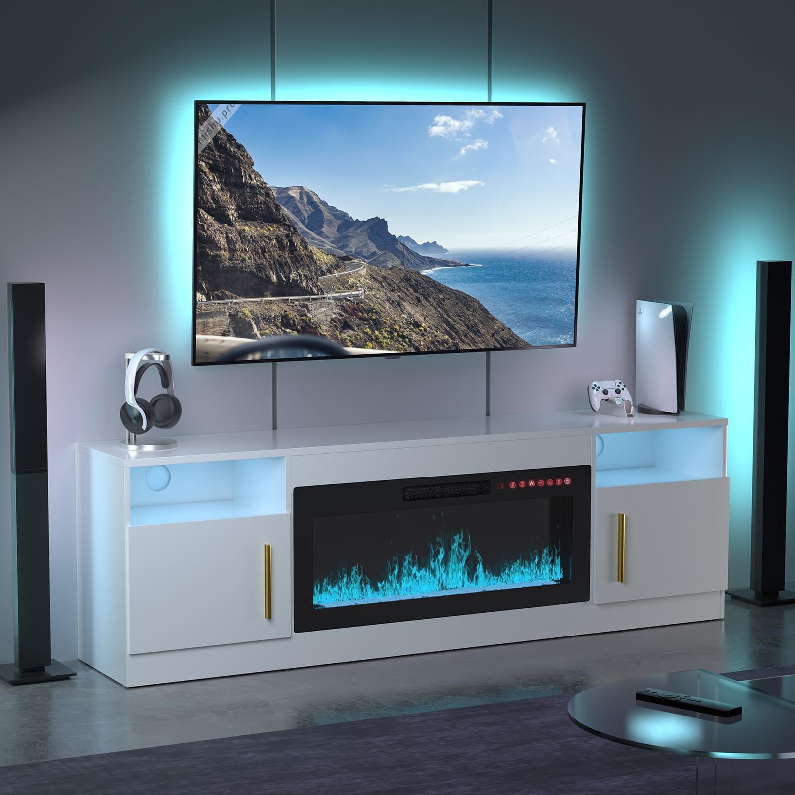 Amazon.com: EXQUAL Floating TV Stand | 63 inch LED Wall Mounted TV ...