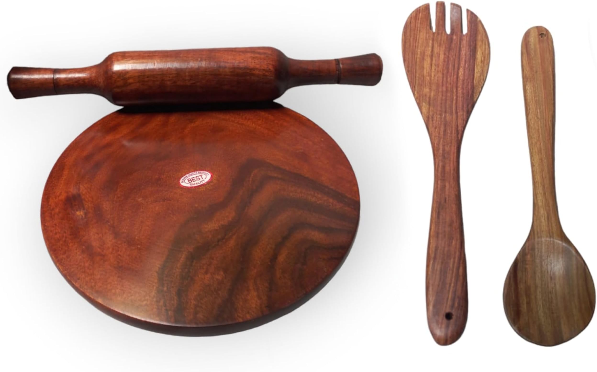Buy Anchgorh Sheesham Wooden Chakla Belan Rolling Pin and Board Polpat ...