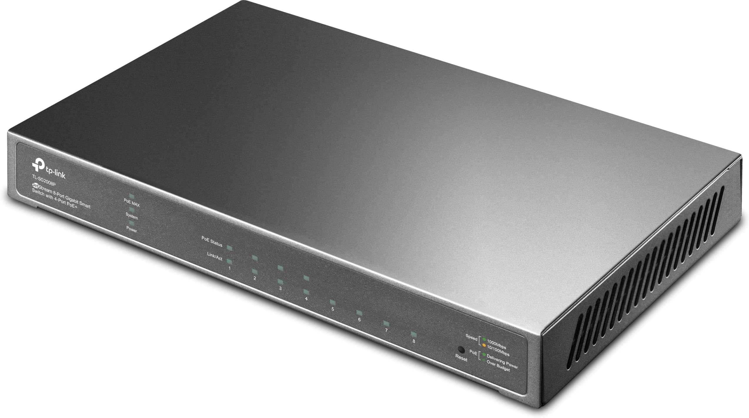 TP-Link PoE Switch 8-Port Gigabit, 4 PoE+ Ports up to 30 W for Each PoE ...