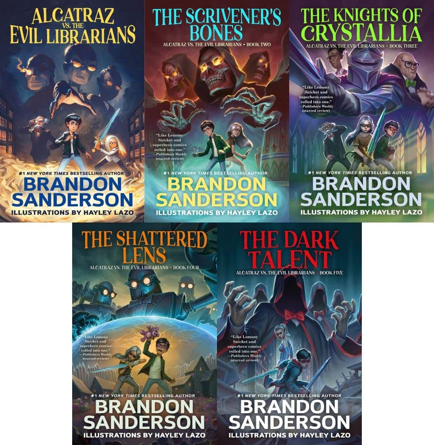 Alcatraz vs. the Evil Librarians 5 book set: Brandon Sanderson, Hayley ...