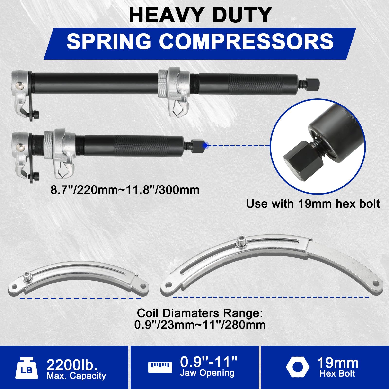 Snapklik.com : DASBET Coil Spring Compressor Tool Automotive 2 Pcs ...