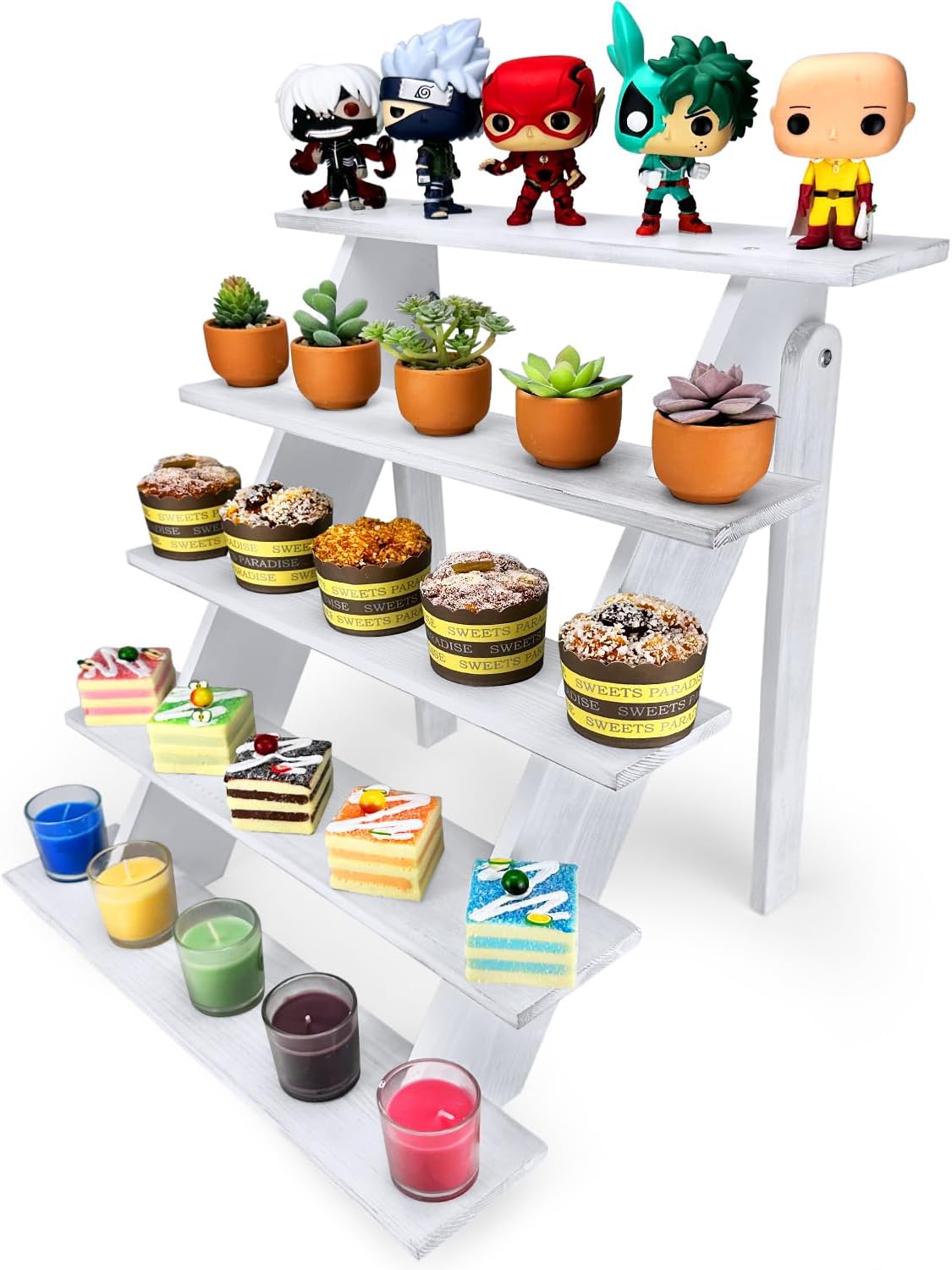 Amazon.com: 5-TIER Wooden Display Stand, Dessert Table Display, Cake ...