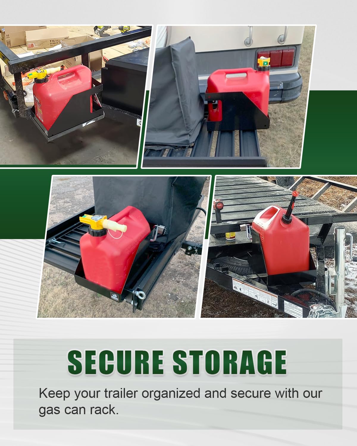 Snapklik.com : ELITEWILL Trailer Fuel Gas Can Rack Holder