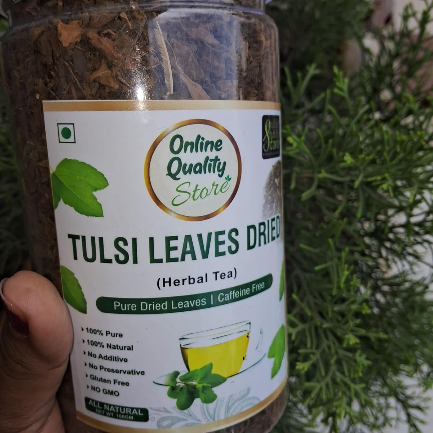 Online Quality Store Tulsi Tea -100g | Tulsi Dried Leaves Herbal Green ...