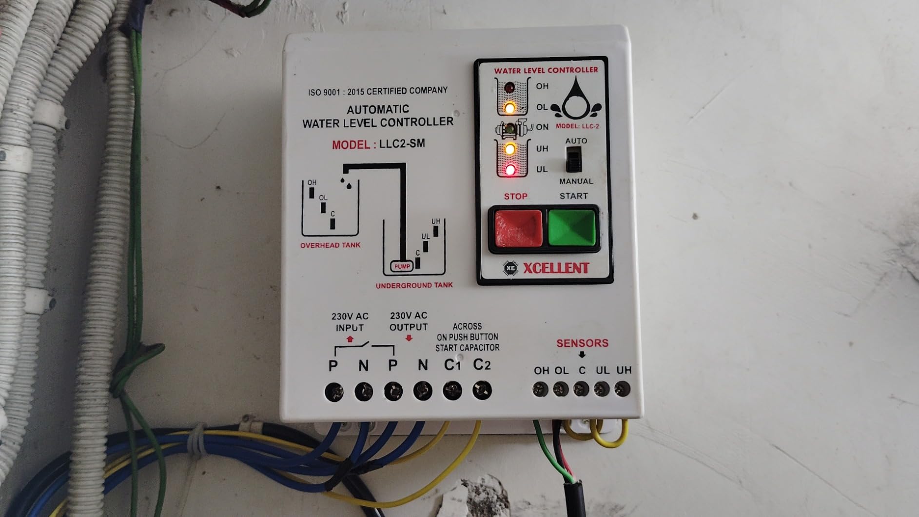 Microtail Fully Automatic Water Level Controller with sensors for submersible pumps having ...