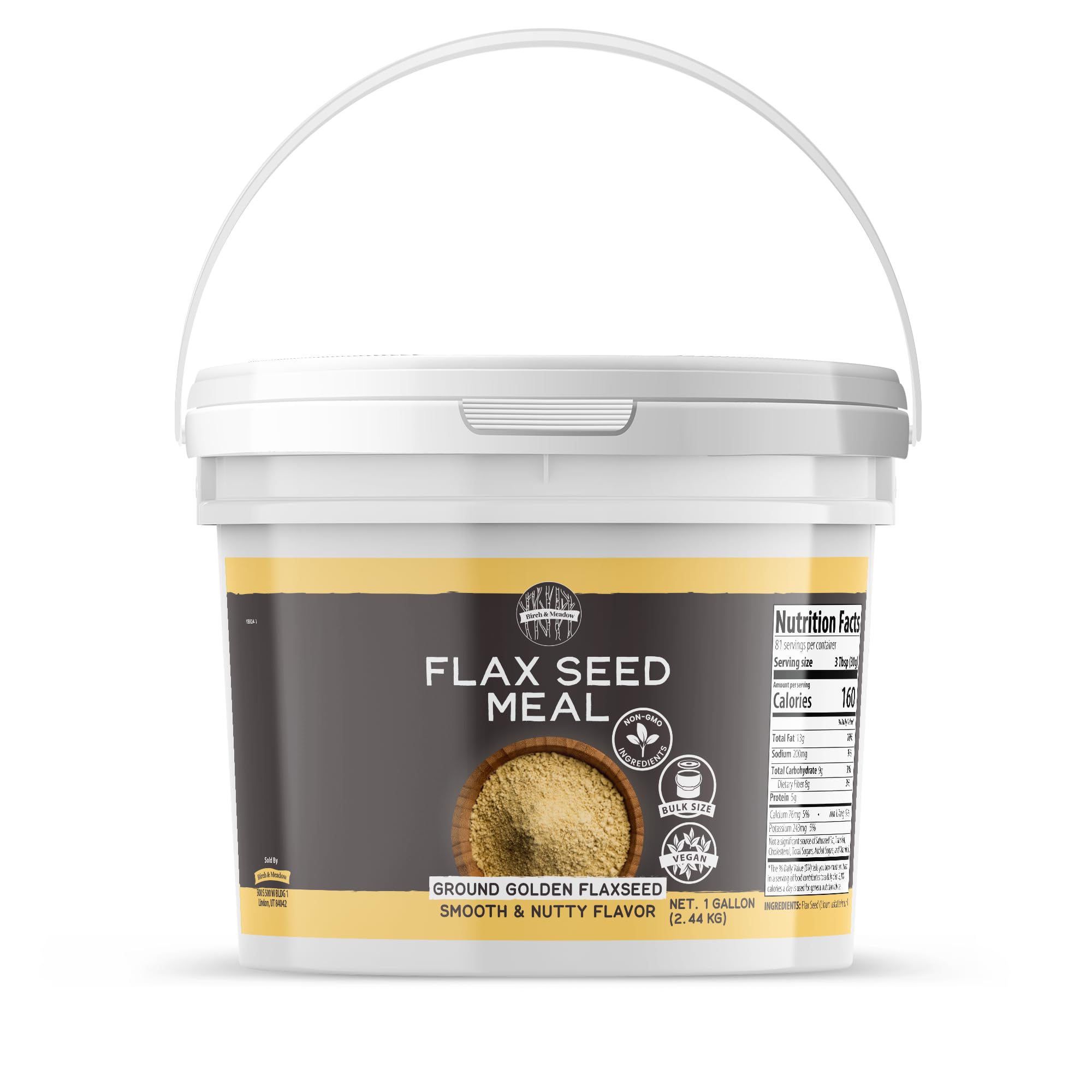 Amazon.com : Birch & Meadow 1 Gallon of Flax Seed Meal, Egg Replacement ...