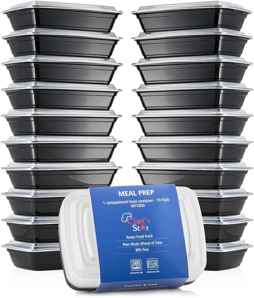 Amazon.com: Chef's Star Reusable Food Storage Containers with Lids - 26 ...