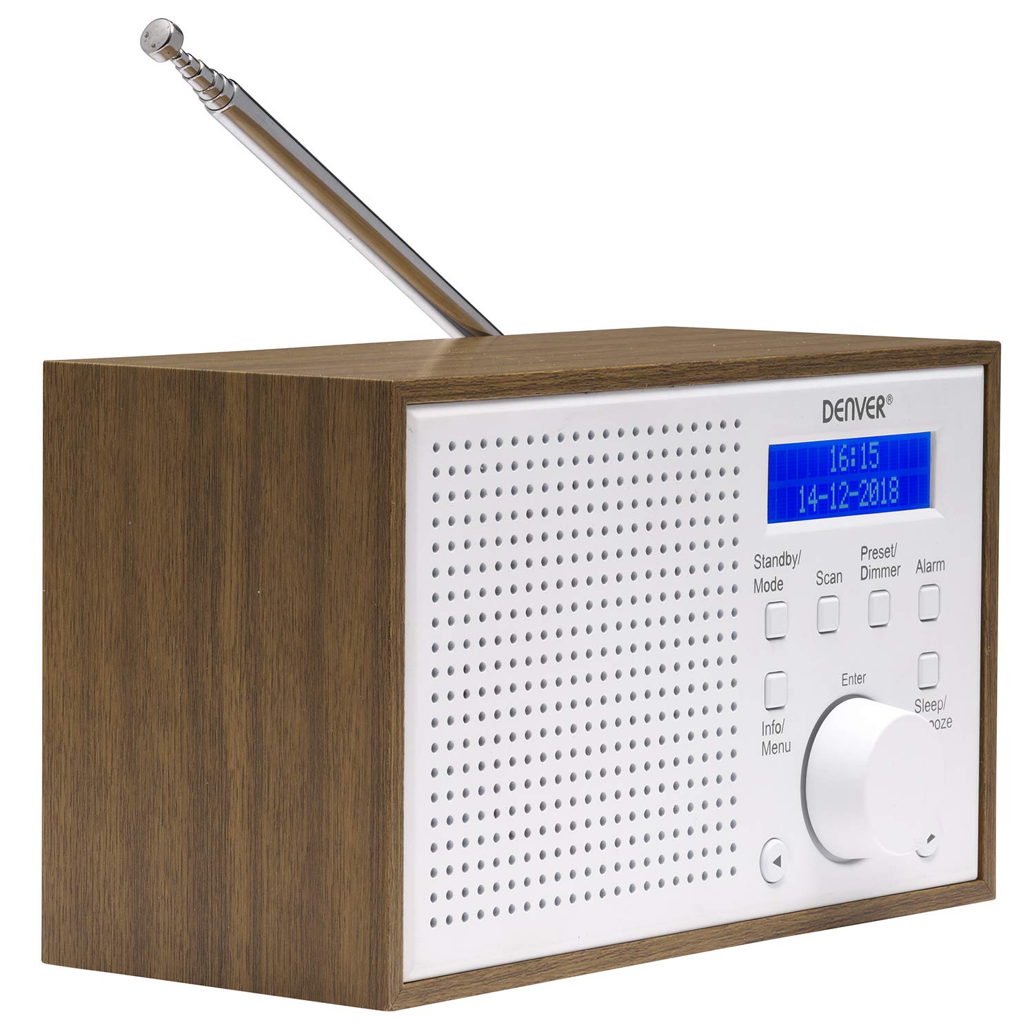 Denver DAB-46 DAB/DAB+ Digital & FM Portable Radio with Dual Alarm ...