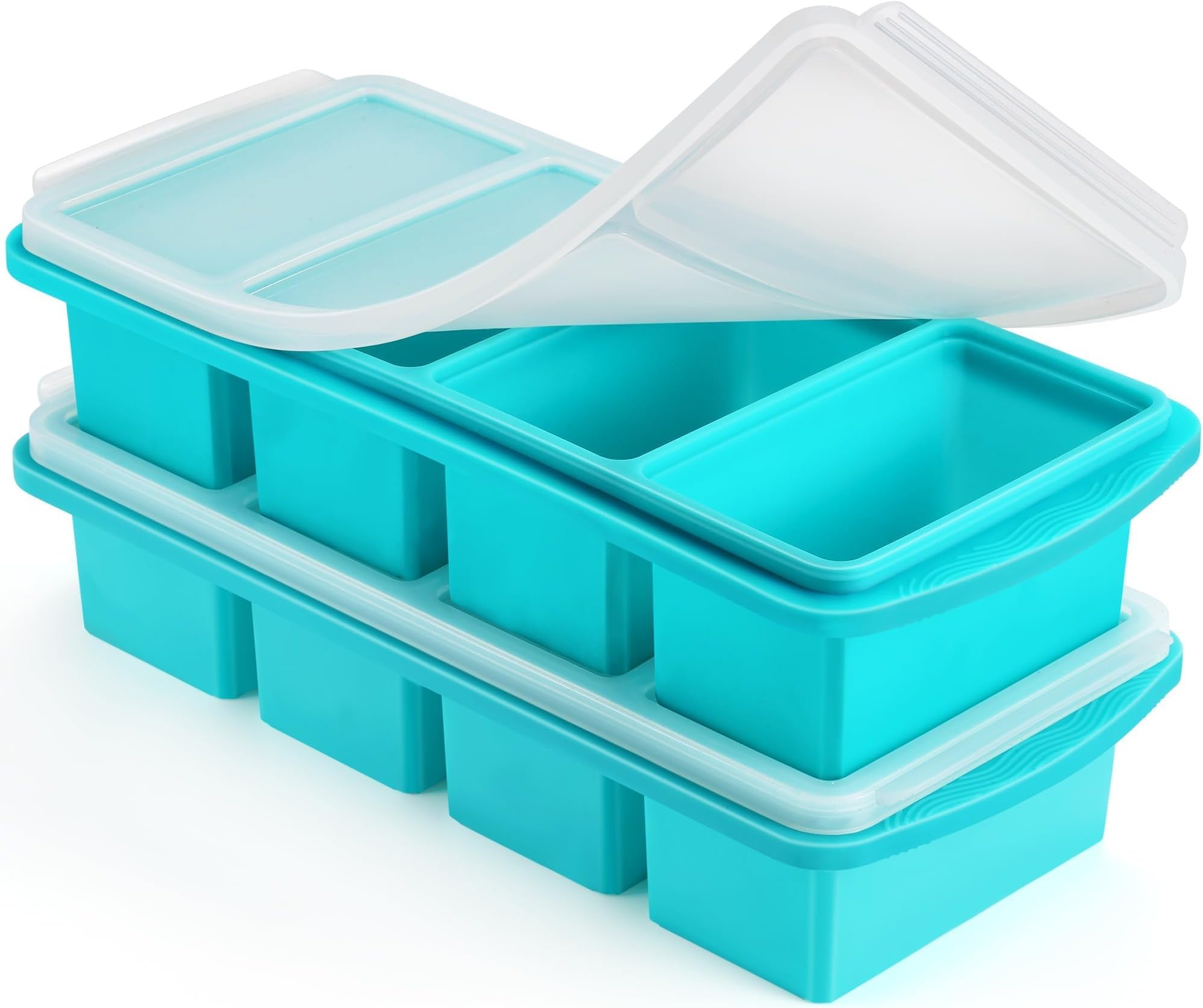Amazon.com: Souper Cubes 1 Cup Silicone Freezer Molds With Lids - Easy ...