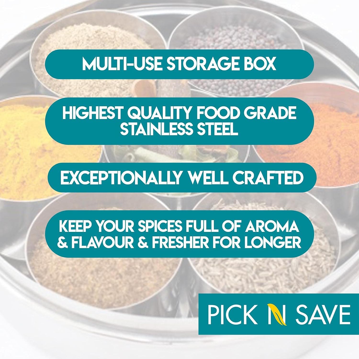 PNS Spice Box/Masala Dabba with 7 Compartments made out of Highest food ...