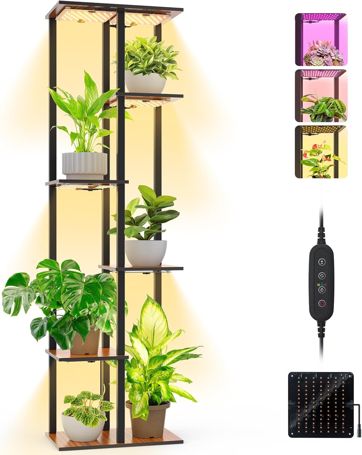 Amazon.com : Bstrip Indoor Plant Stand with Grow Lights Full Spectrum ...