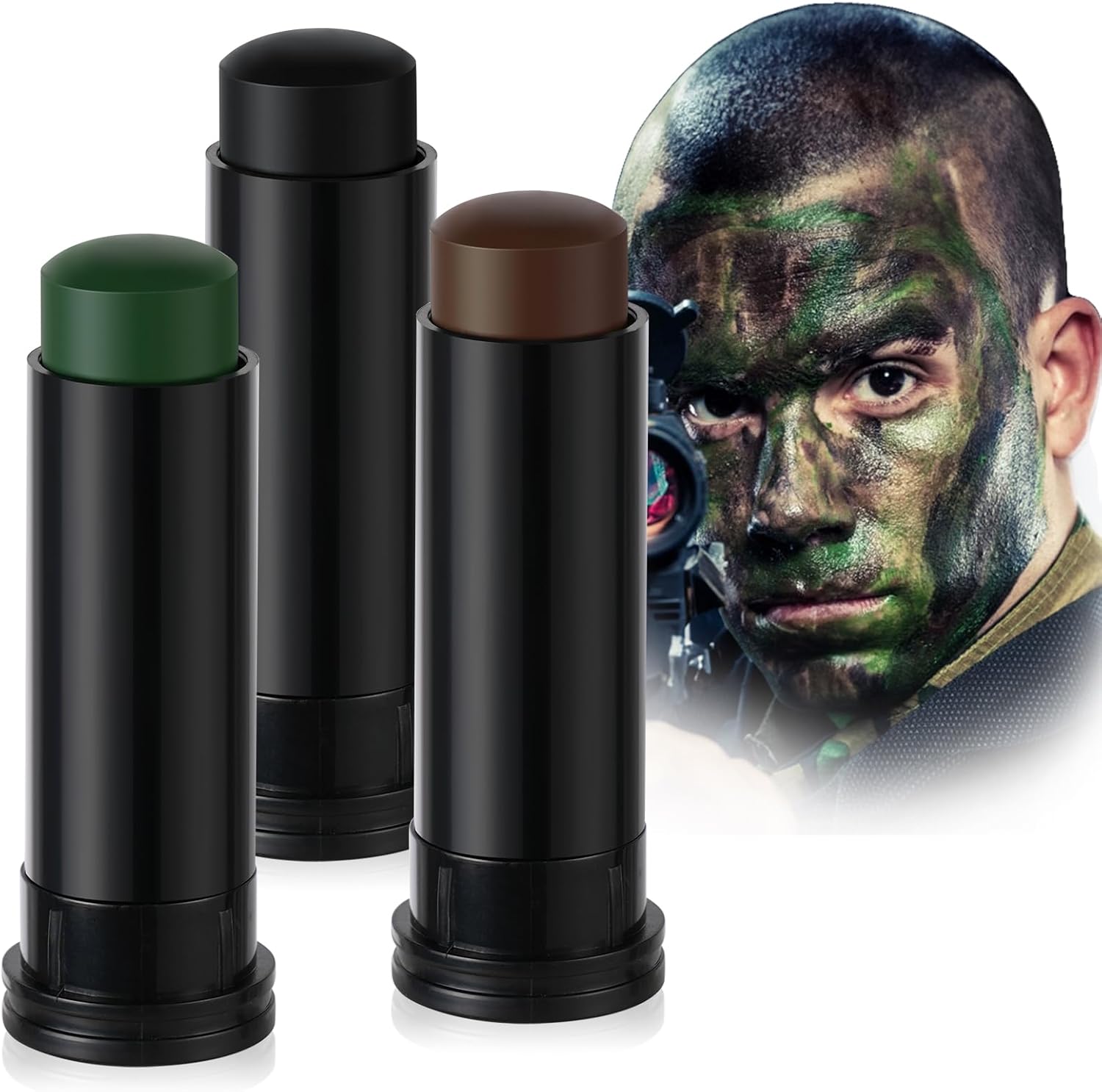 Aomig 3Pcs Face Paint Stick, Eye Face Body Paint Stick Colors Tube ...