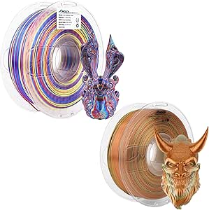 Amazon.com: AMOLEN Silk PLA 3D Printer Filament, Shiny Multicolor ...