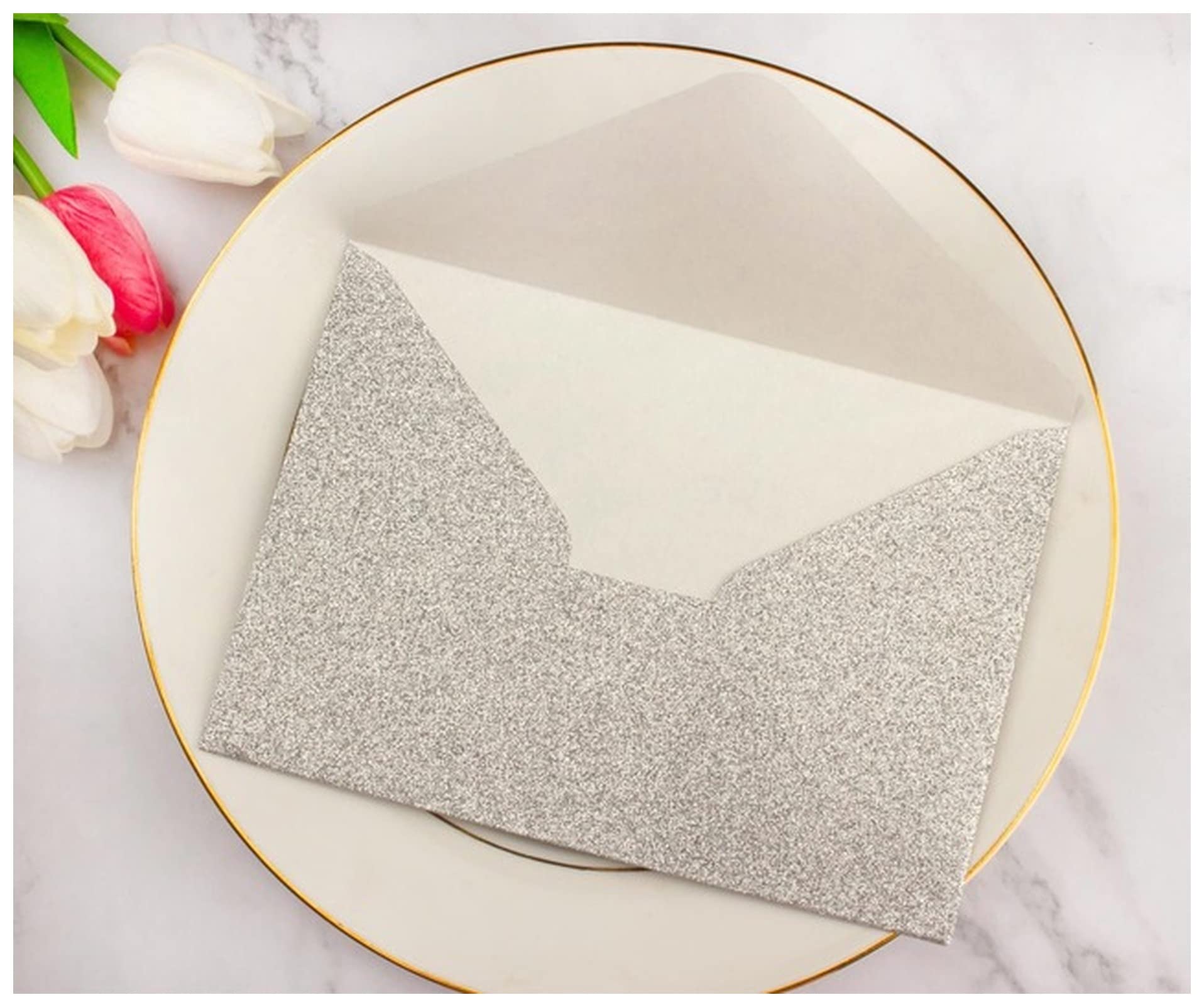 Diy Gold Glitter Envelope Liners DIY Metallic A 7 Square Flap Envelope