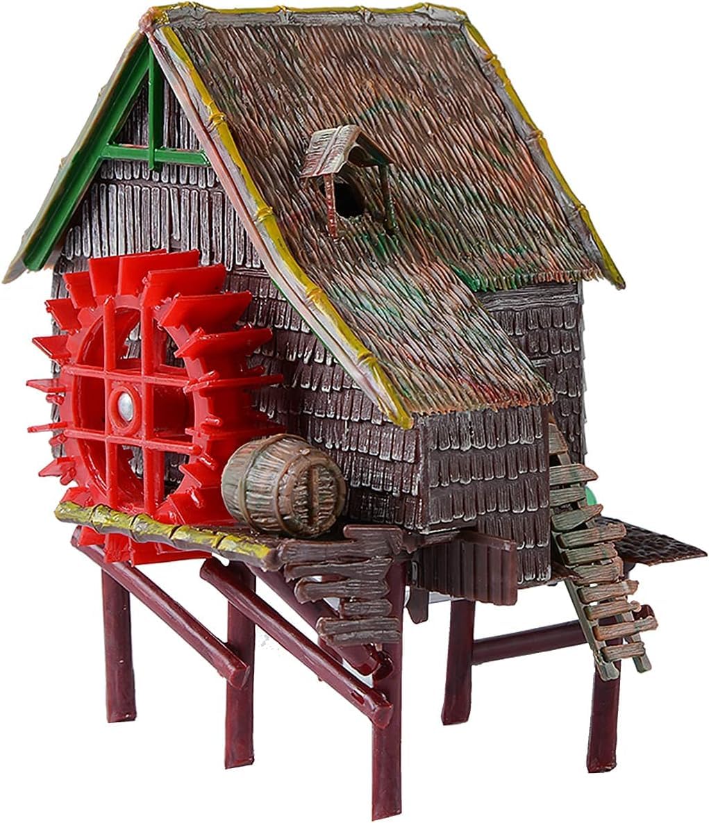 Amazon.com: RUIAN Aquarium Decorations Waterwheel Hut (Big Water Truck ...