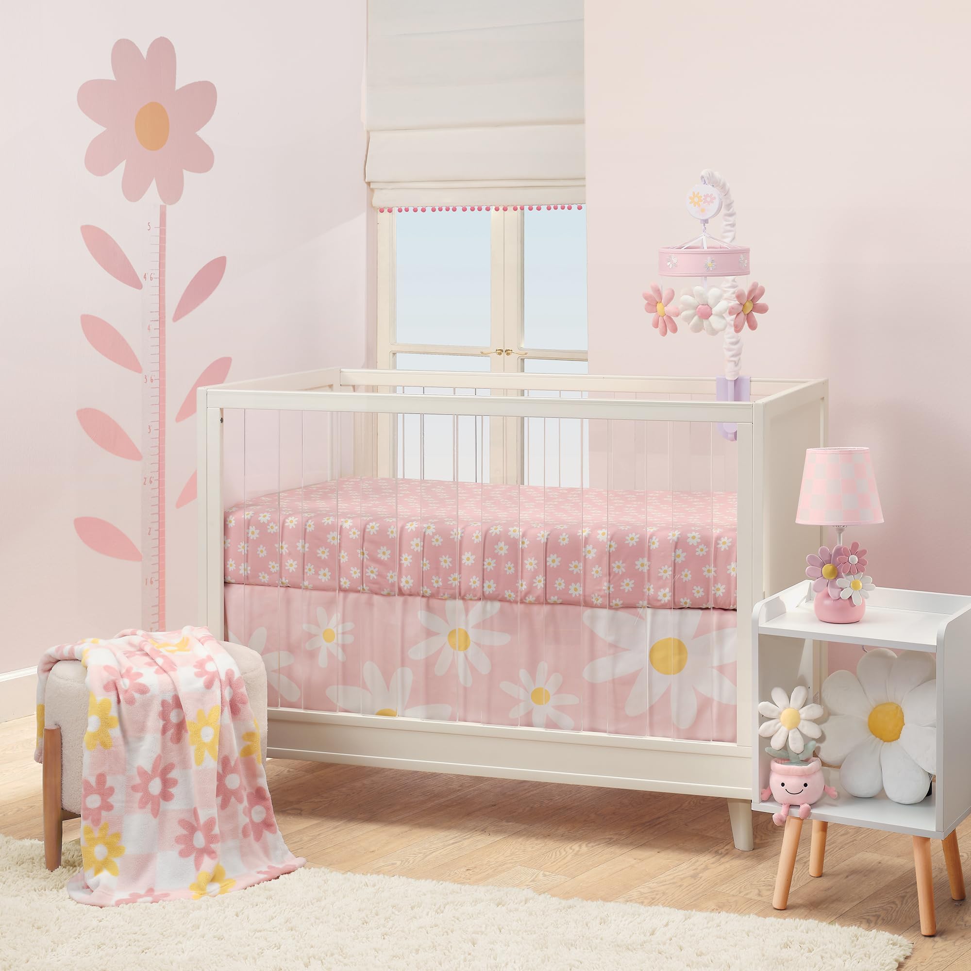 Amazon.com : Lambs & Ivy Daisy Dreams 3-Piece Crib Bedding Set - Pink ...