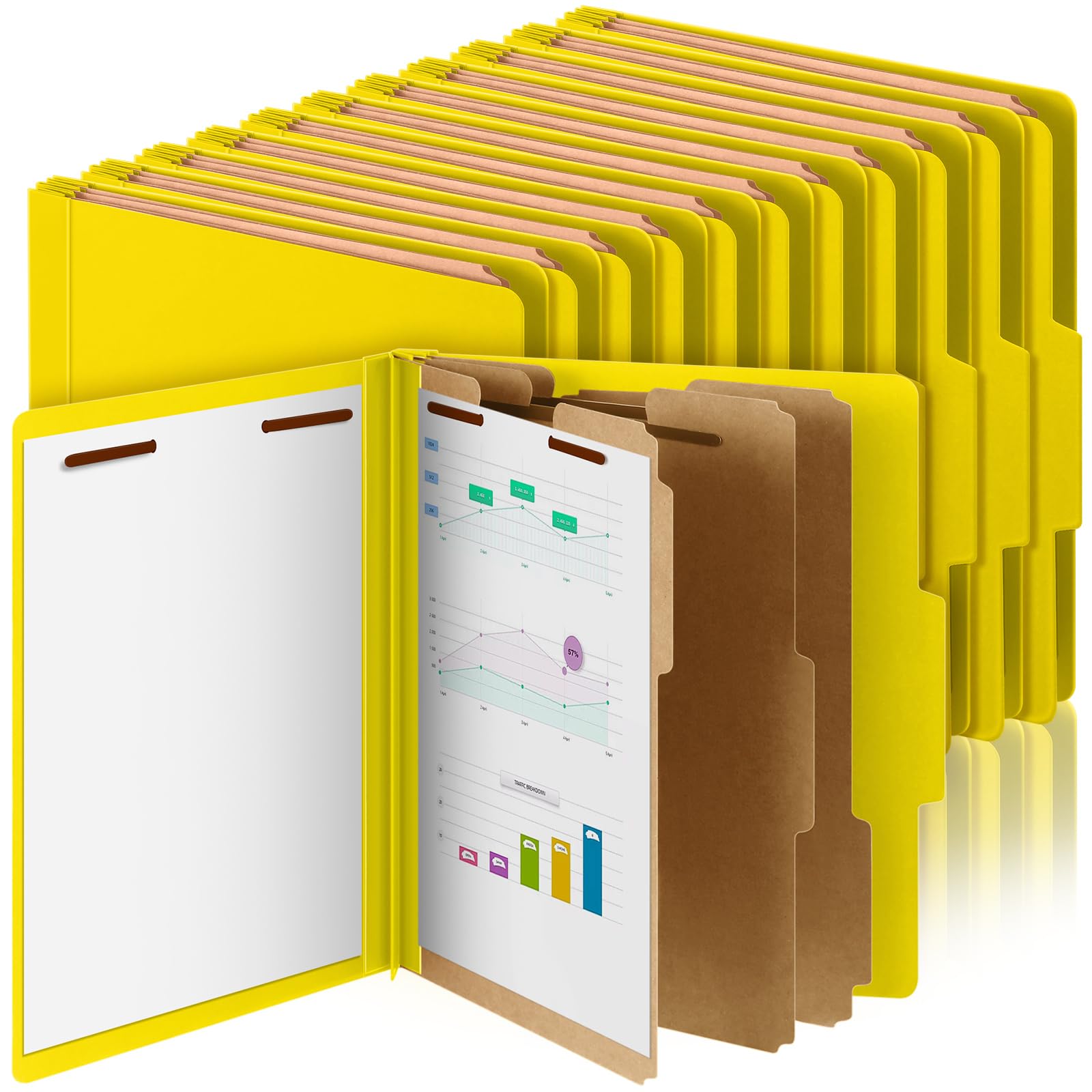 Amazon.com : Skyygemm 24 Pcs Classification Folders Bulk 3 Dividers ...
