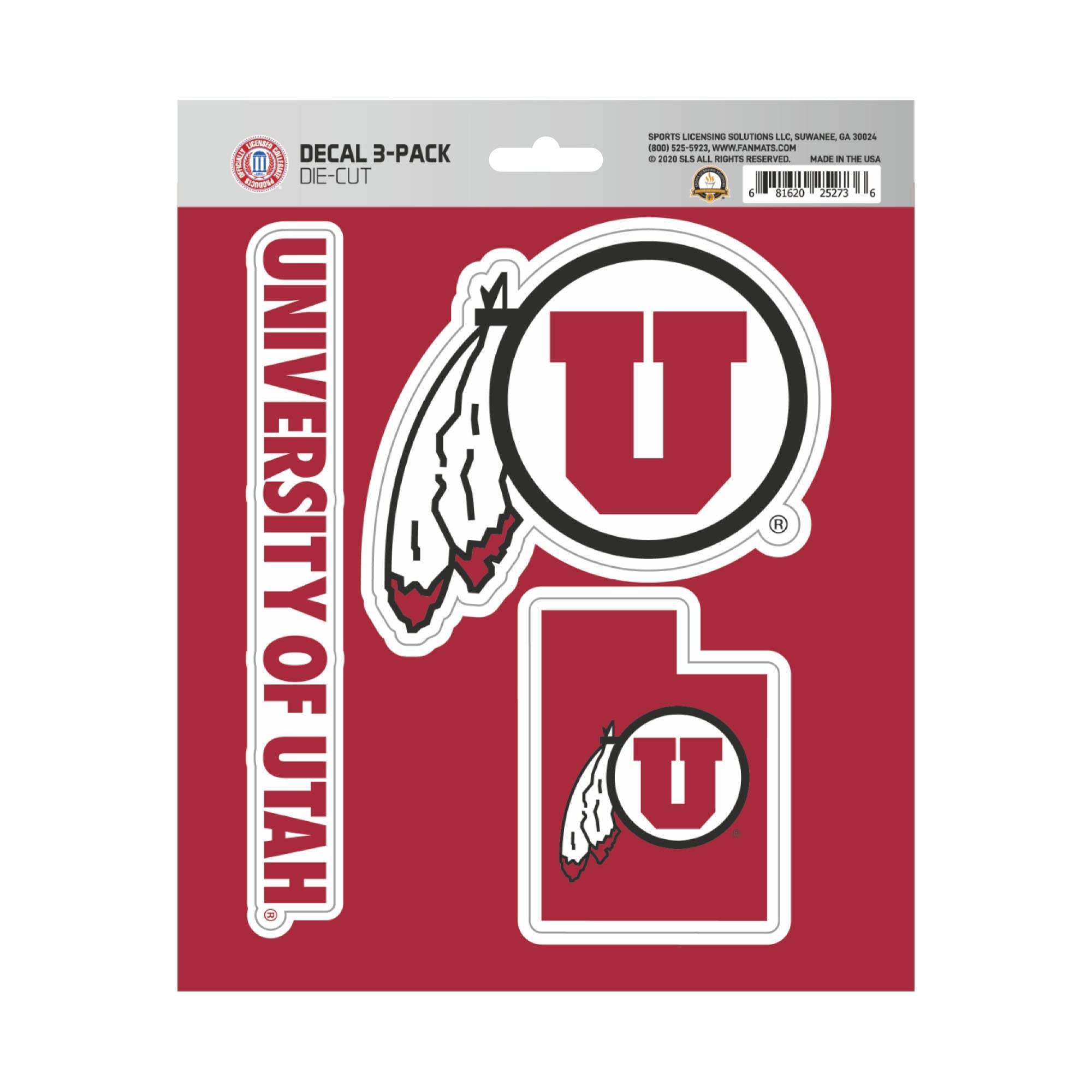 Amazon.com : FANMATS NCAA Utah Utes Team Decal, 3-Pack, 61064, Red ...