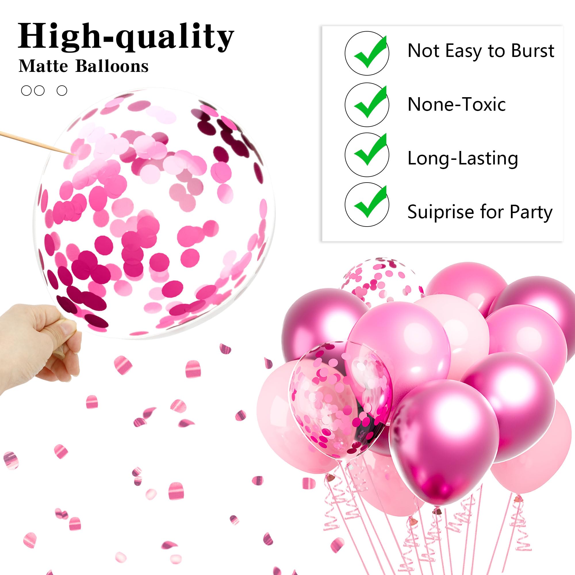 Snapklik.com : Pink Balloons Metallic Hot Pink Balloon Princess ...