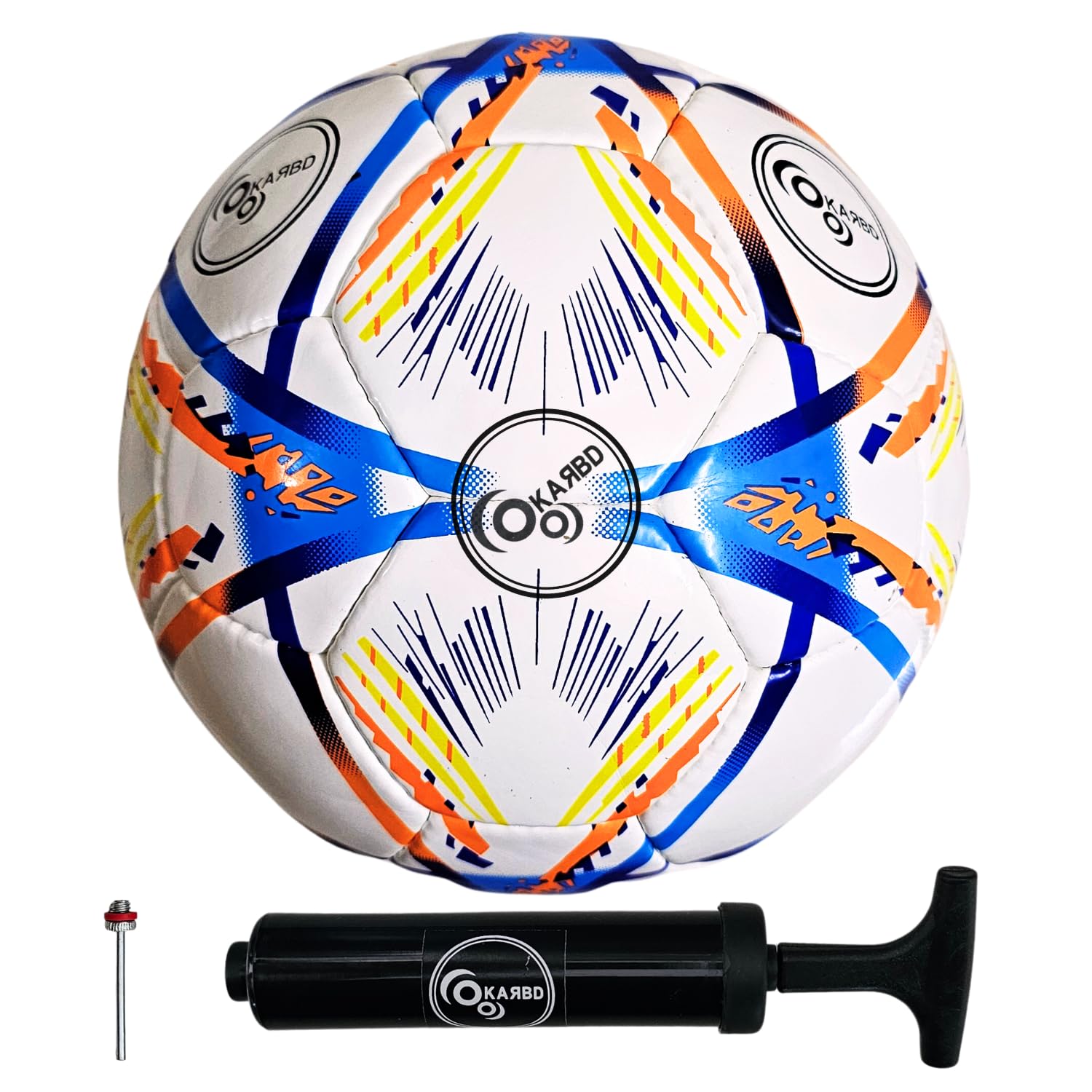 Buy KARBD Hand Stitched Latex Bladder Football with Air Pump and Needle ...