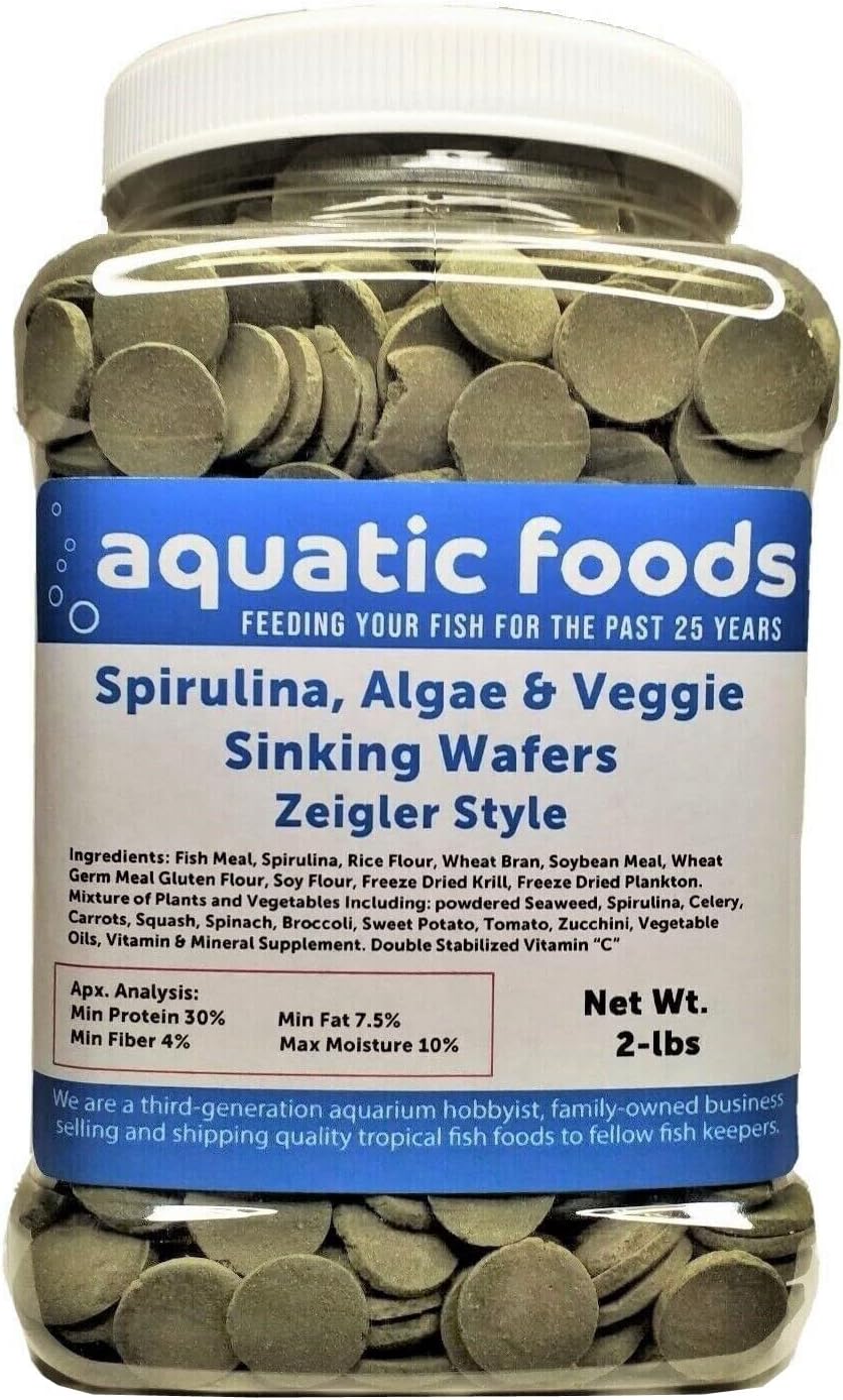 Amazon.com: Aquatic Foods Inc. 16mm - 5/8" Wafers of Spirulina, Algae ...