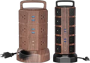 Amazon.com: JACKYLED Power Strip Tower Surge Protector with 6.5ft ...