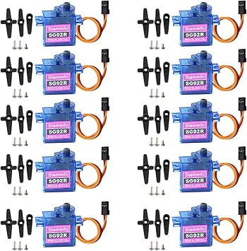 Amazon.com: Stemedu 10 Pcs SG92R 9G Micro Servo Analog Servo Motor Kit ...