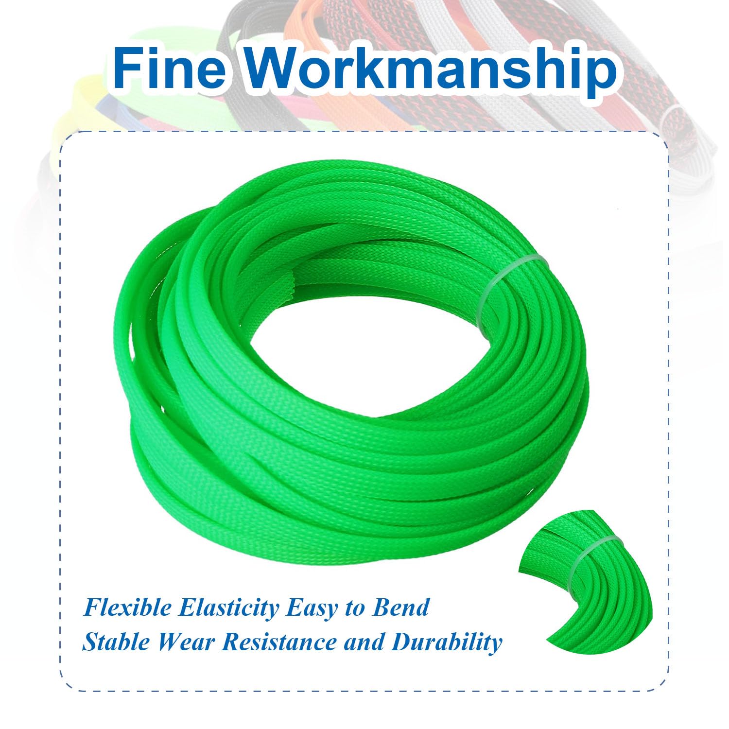 Snapklik.com : 10m/32.8ft PET Expandable Braid Cable Sleeving Flexible ...