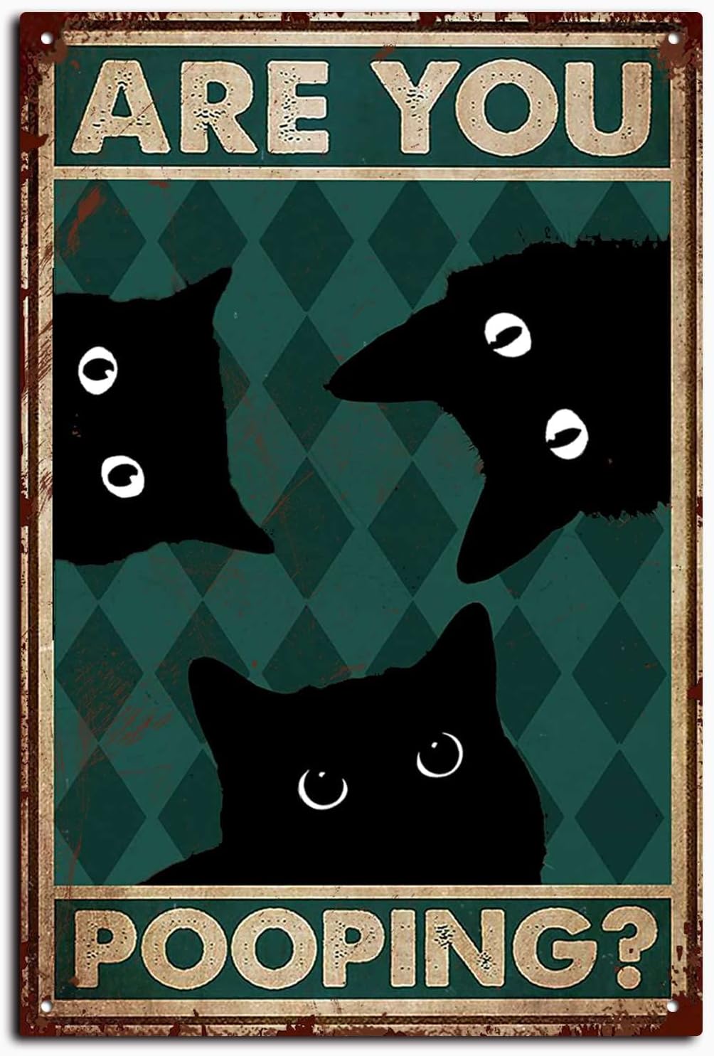 Amazon.com : Halloween Metal Signs, Beware of Well Just Beware Metal ...