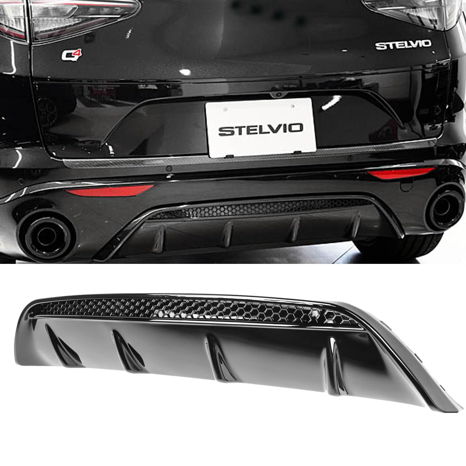 Amazon.com: Rear Bumper Lip Diffuser Spoiler Compatible With 2017-2024 ...