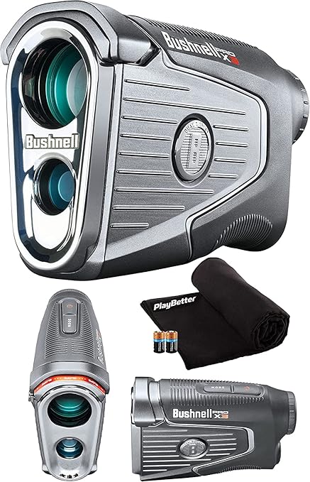 Bushnell Golf Pro X3 Golf Laser Rangefinder Bundle - Slope-Switch, Dual ...