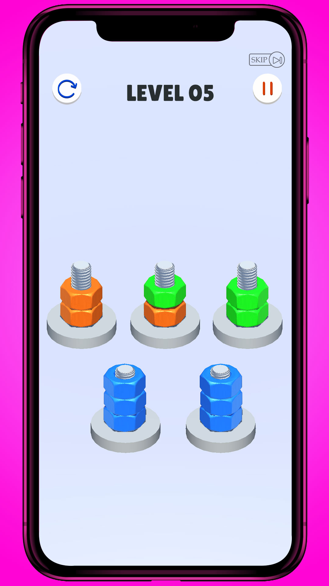Nuts Sort Puzzle Challenge: Nuts & Bolts Color Sorting Puzzle Master ...