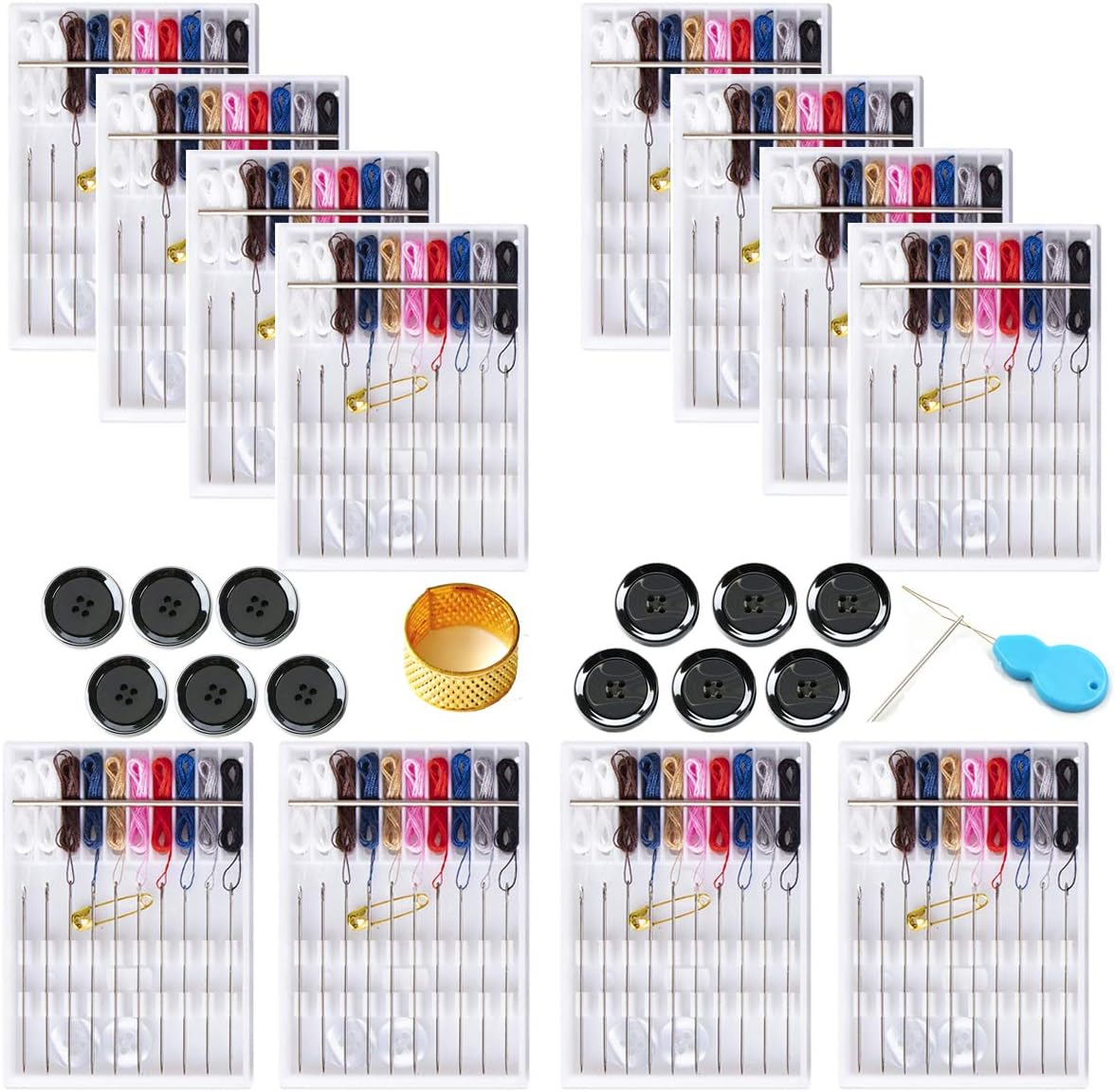 Amazon.com: Y-Axis 12 Boxes Home and Travel Quick Fix Sewing Kit Pre ...