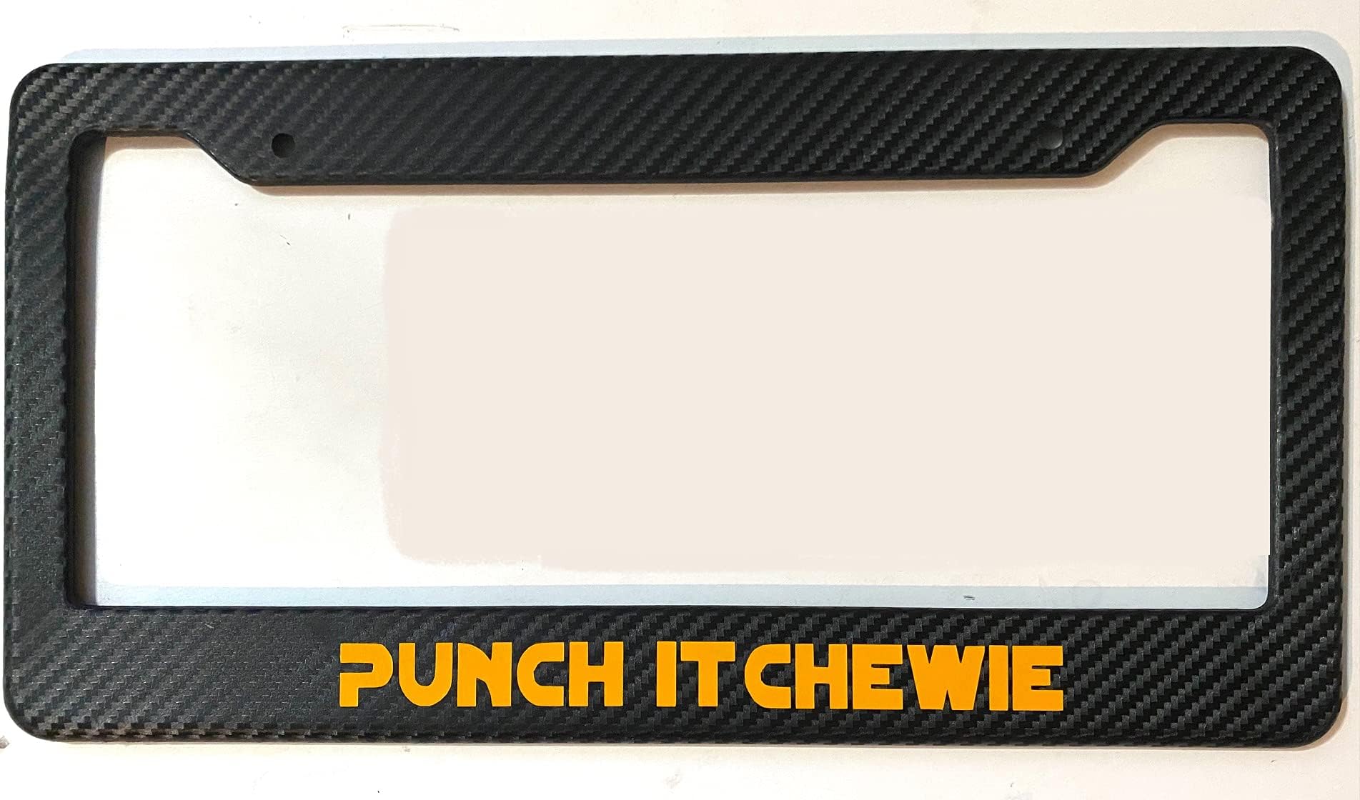 Amazon.com: License Plate Frame Punch it in 3D - Carbon Fiber with ...