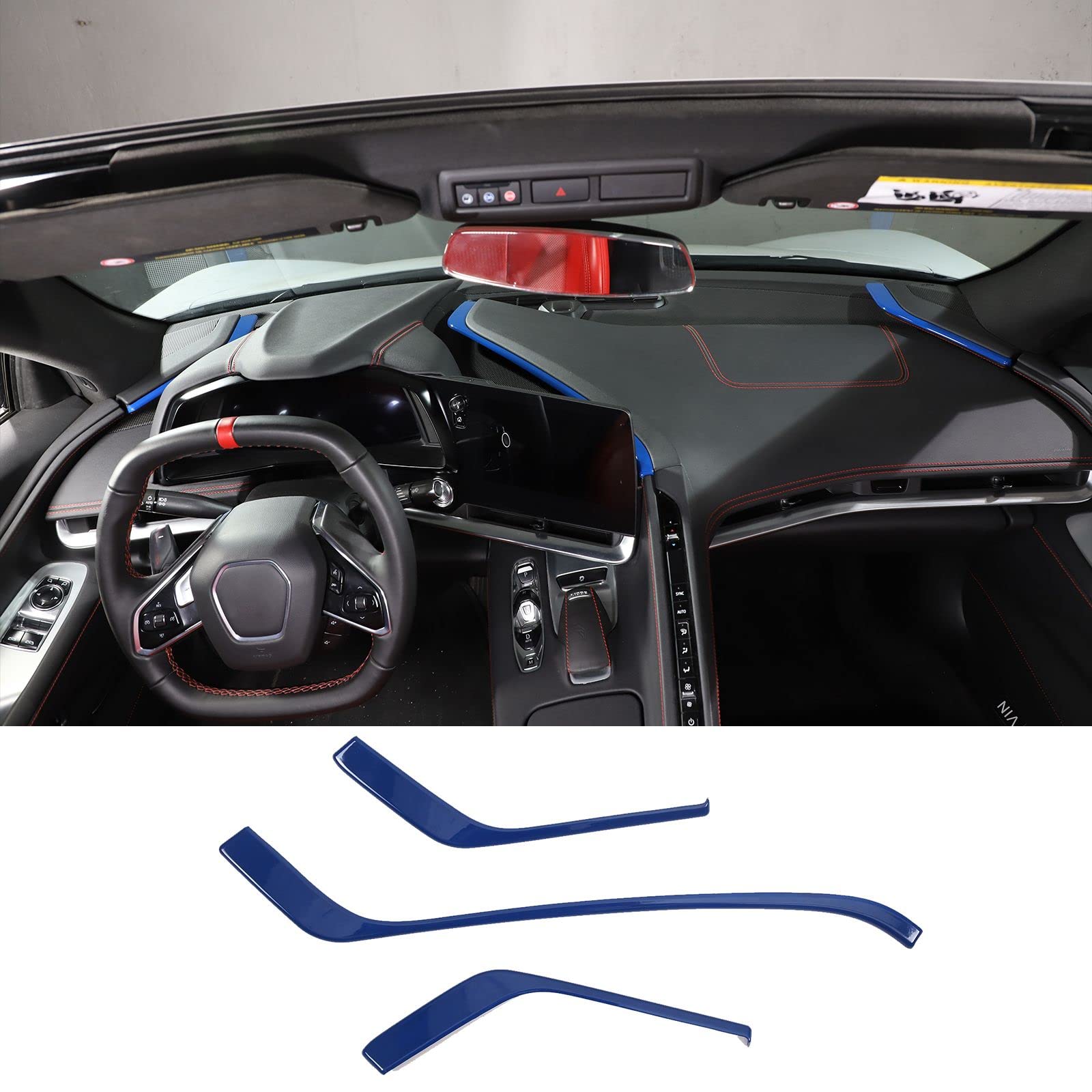 Amazon.com: TOYCIDFG Car Dashboard Side Frame Cover Trim Strips for C8 ...