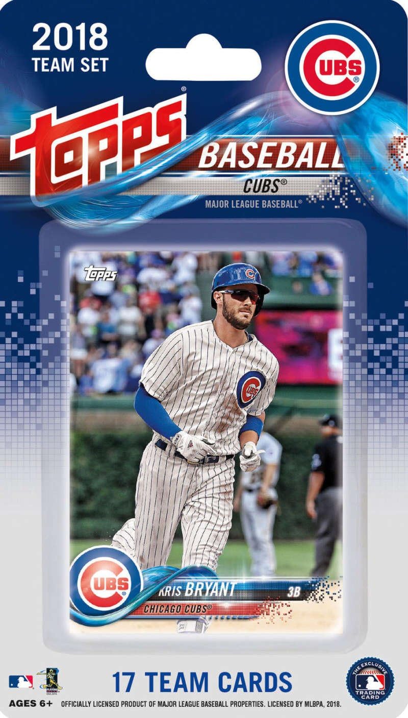 Amazon.com: 2018 Topps Baseball Factory Chicago Cubs Team Set of 17 ...