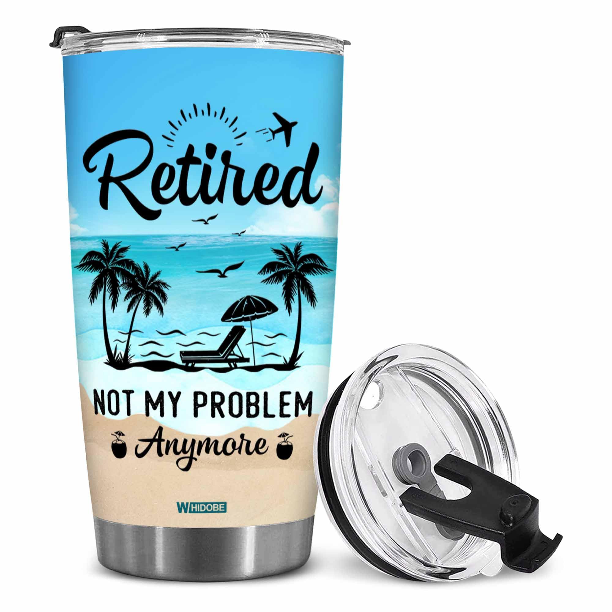 Amazon.com: WHIDOBE Retirement Gifts - Retirement Tumbler - Retired Not ...