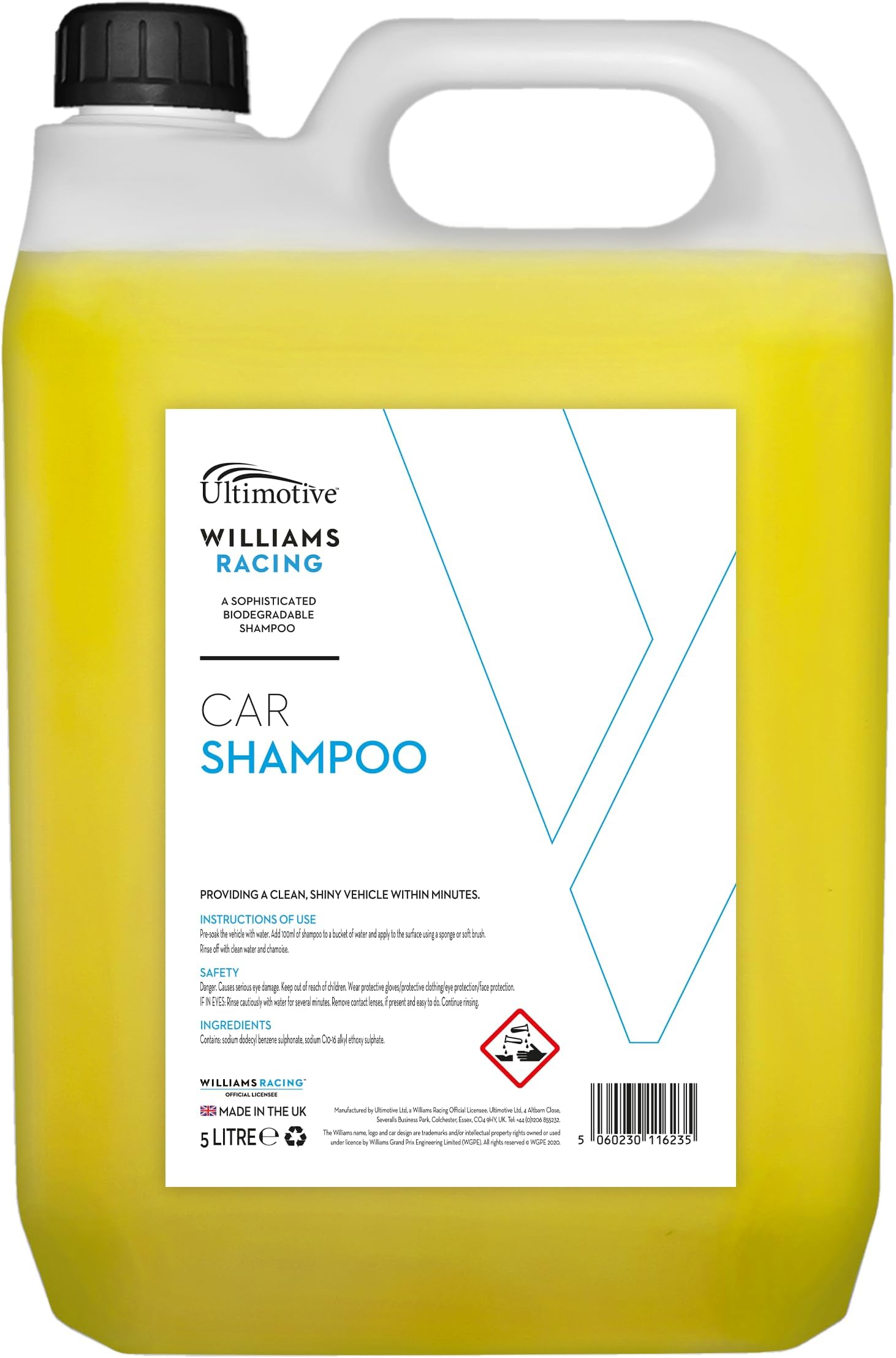 Williams Racing PH Neutral 5 Litre Car Shampoo : Amazon.co.uk: Automotive